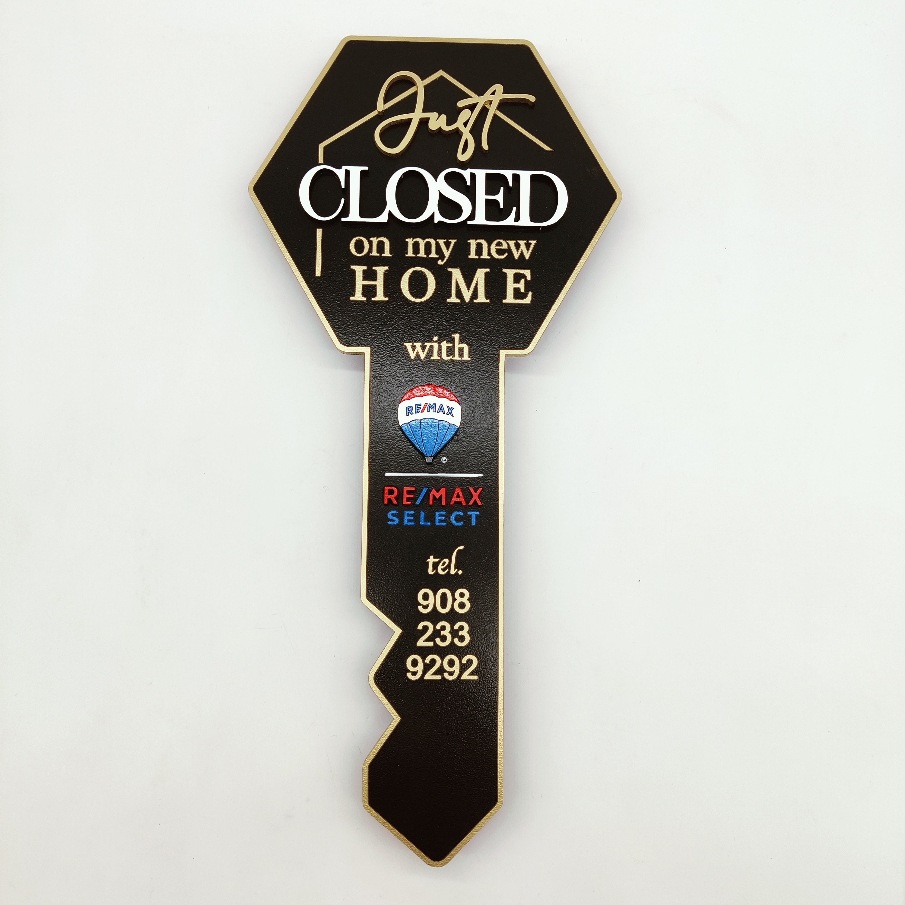 Just Closed on My New Home, 3D Vertical Key Sold Sign, Closing Photo ...