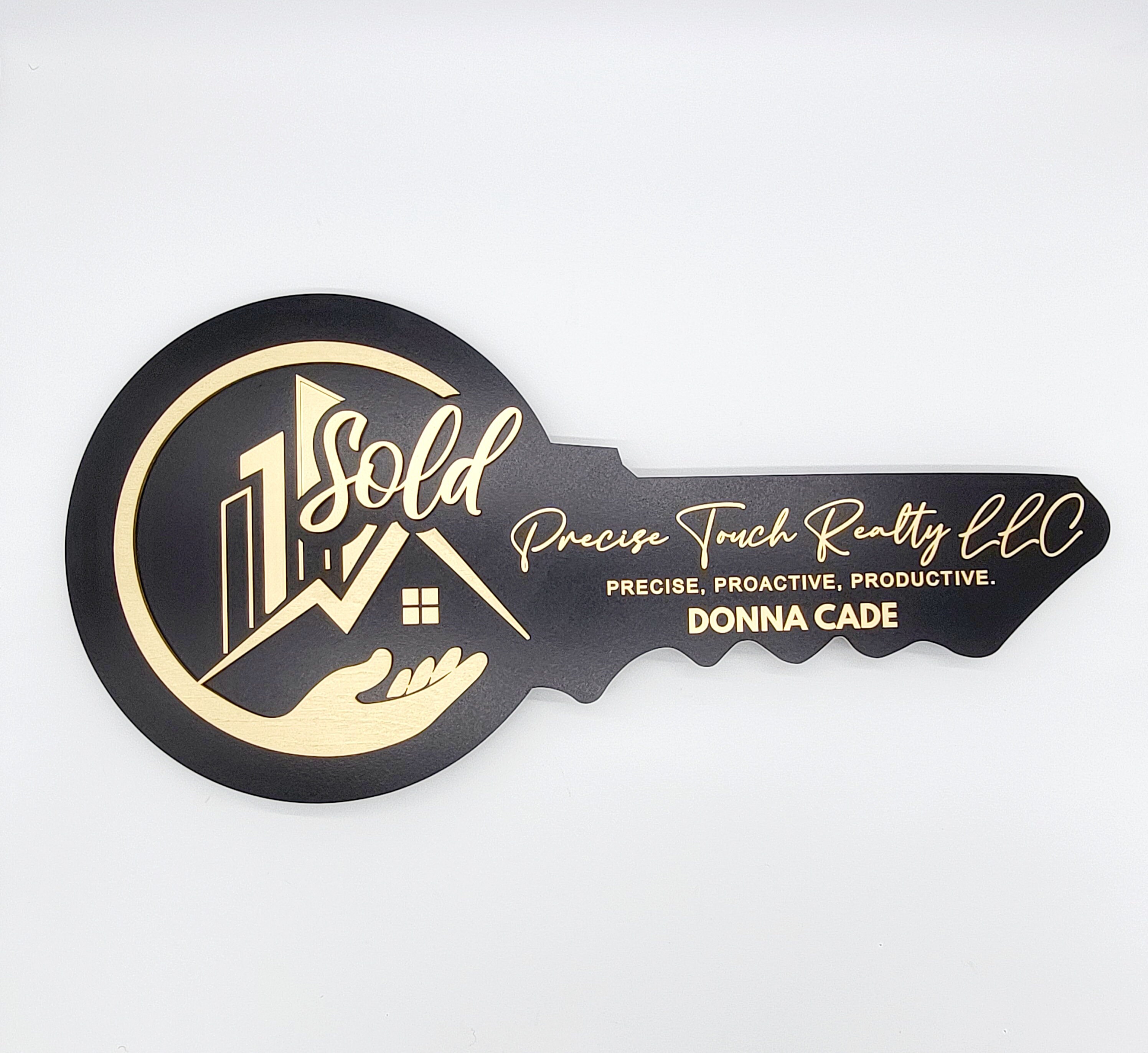 Key Sold Sign Closing Photo Prop Modern Key Sign for - Etsy