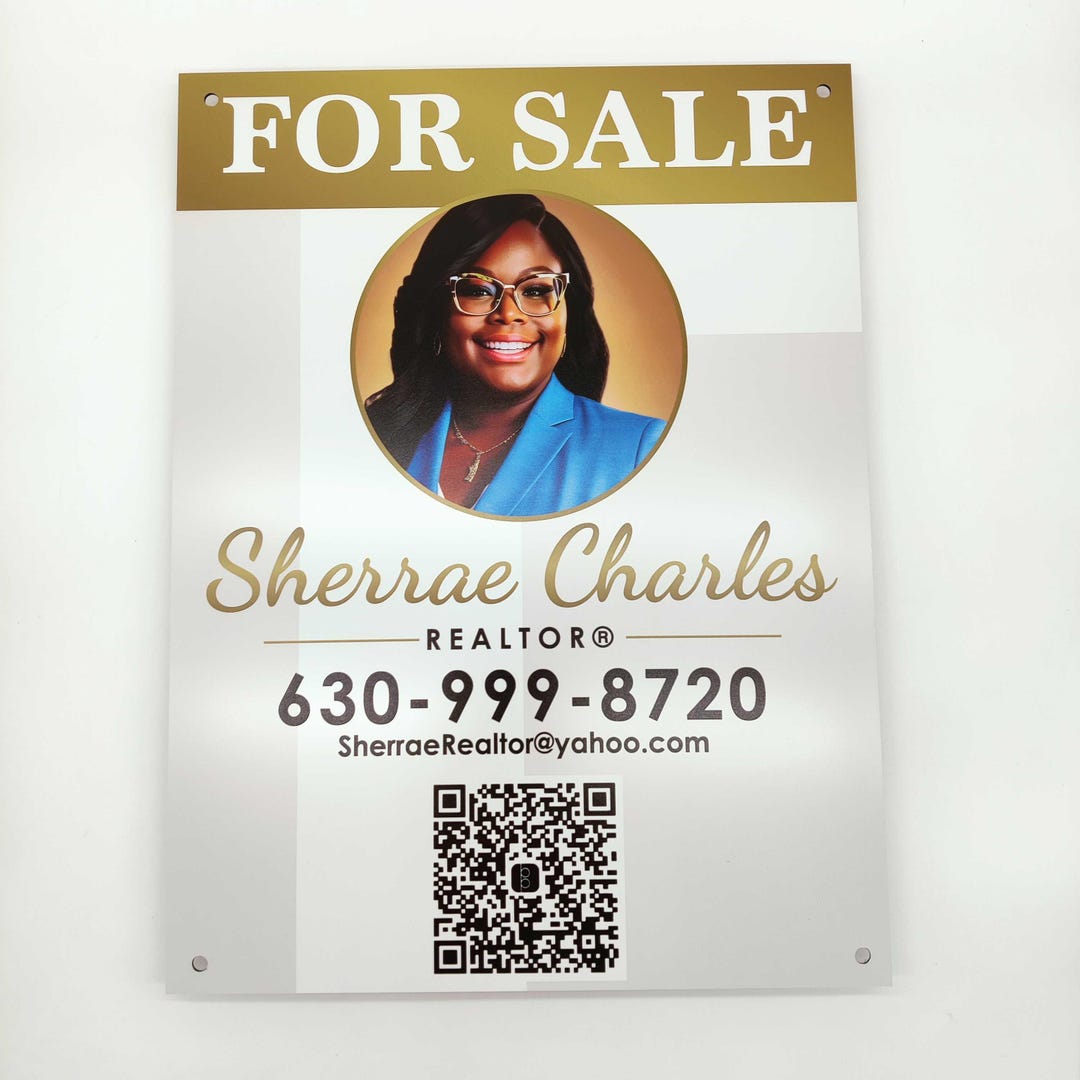 For Sale Aluminum Sign, Realtor Yard Sign, Real Estate Signage, Real ...