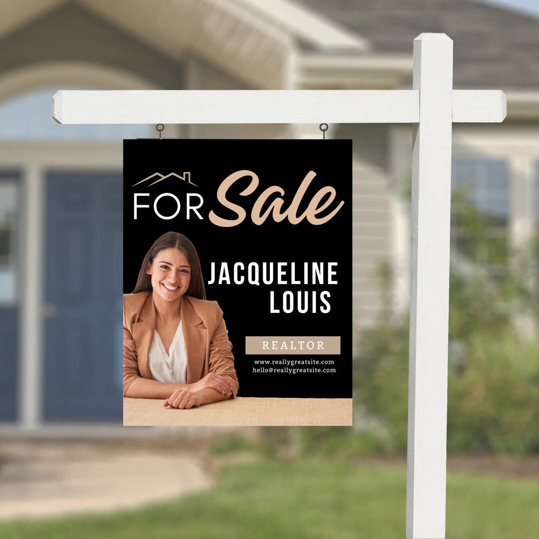 For Sale Aluminum Sign, Realtor Yard Sign, Real Estate Signage, Real ...