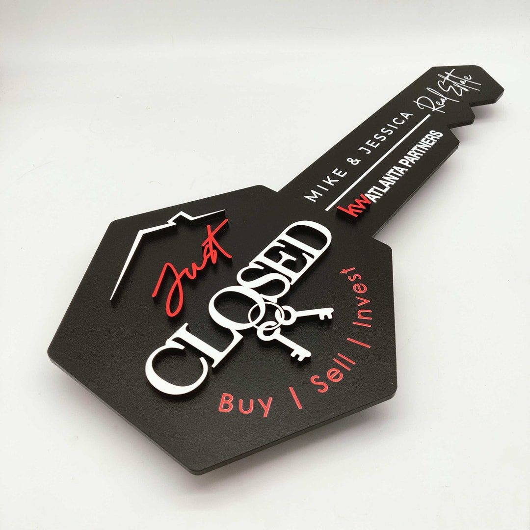 Just Closed on My New Home, Key Sold Sign, Closing Photo Prop, Modern ...