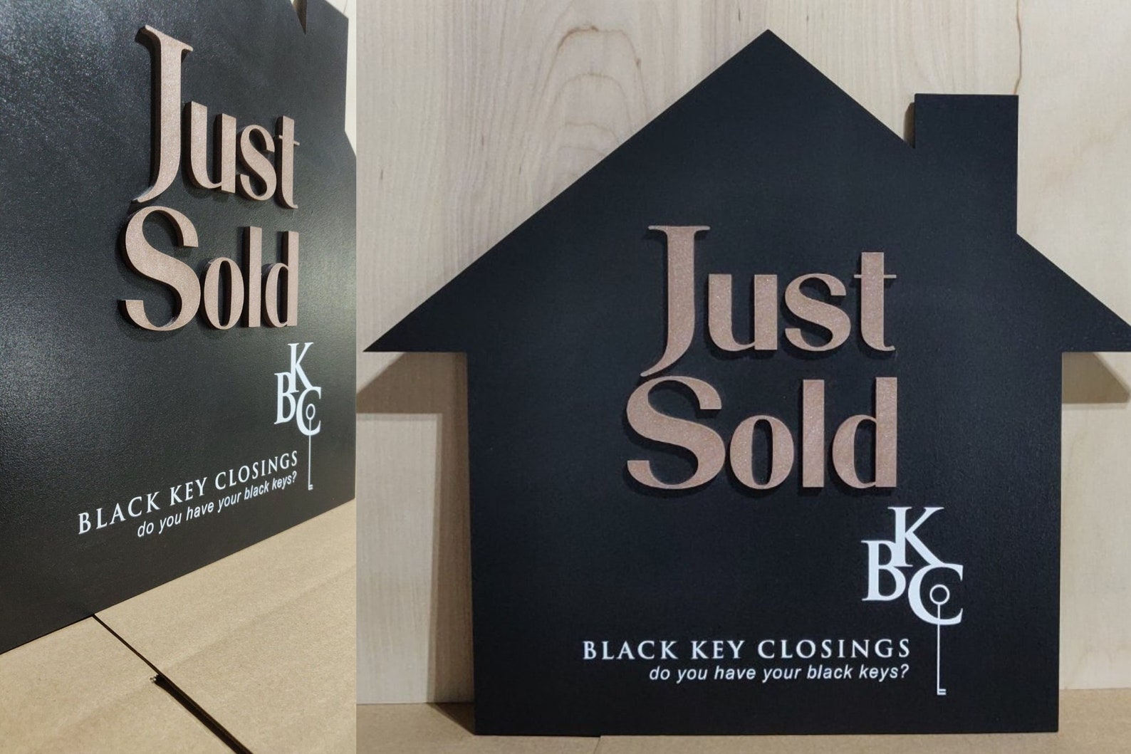 Just Sold House Shaped Sign House Sign With LOGO Sold Sign - Etsy