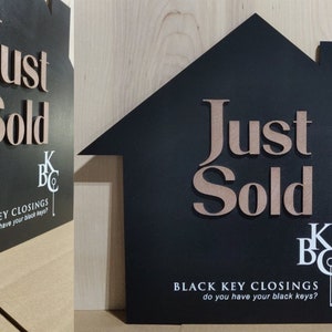 Just Sold House Shaped Sign, House Sign With LOGO, Sold Sign for ...