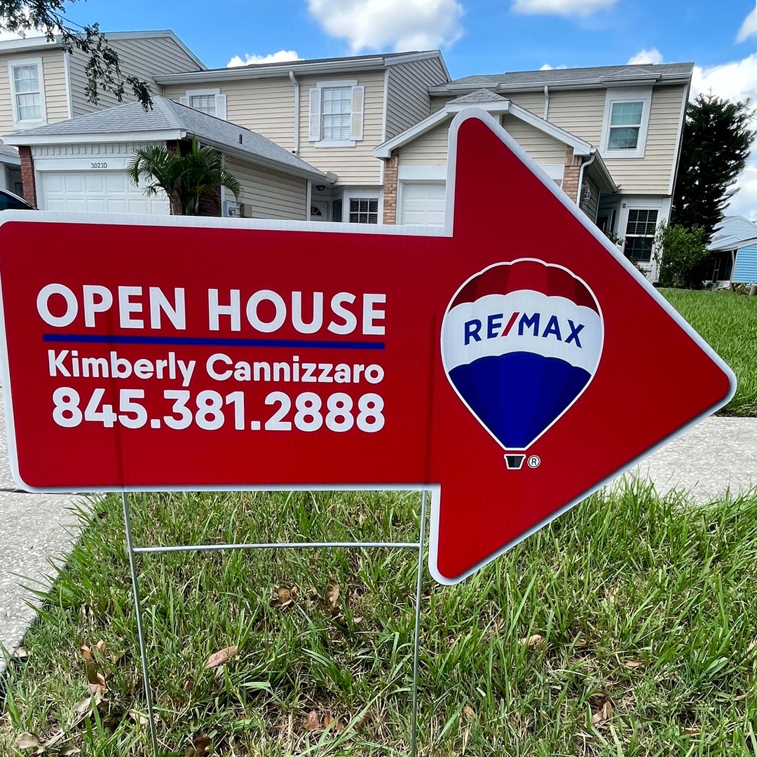Arrow Shaped Yard Sign, Open House Directional Sign, Directional Sign ...