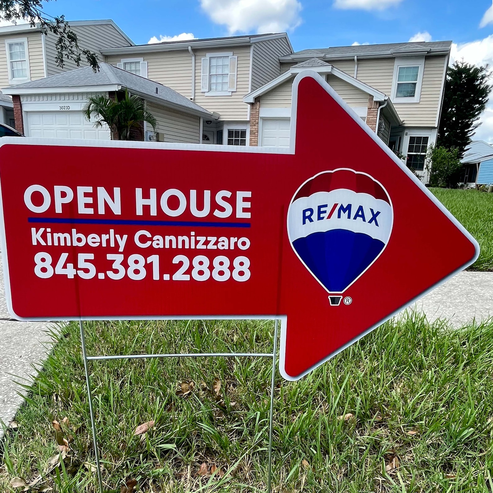 Arrow Shaped Yard Sign, Open House Directional Sign, Directional Sign ...
