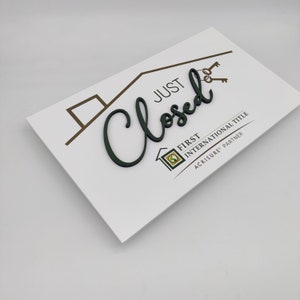 Closed Sign, Sold Wooden, Closing Gift Real Estate Agent Broker ...