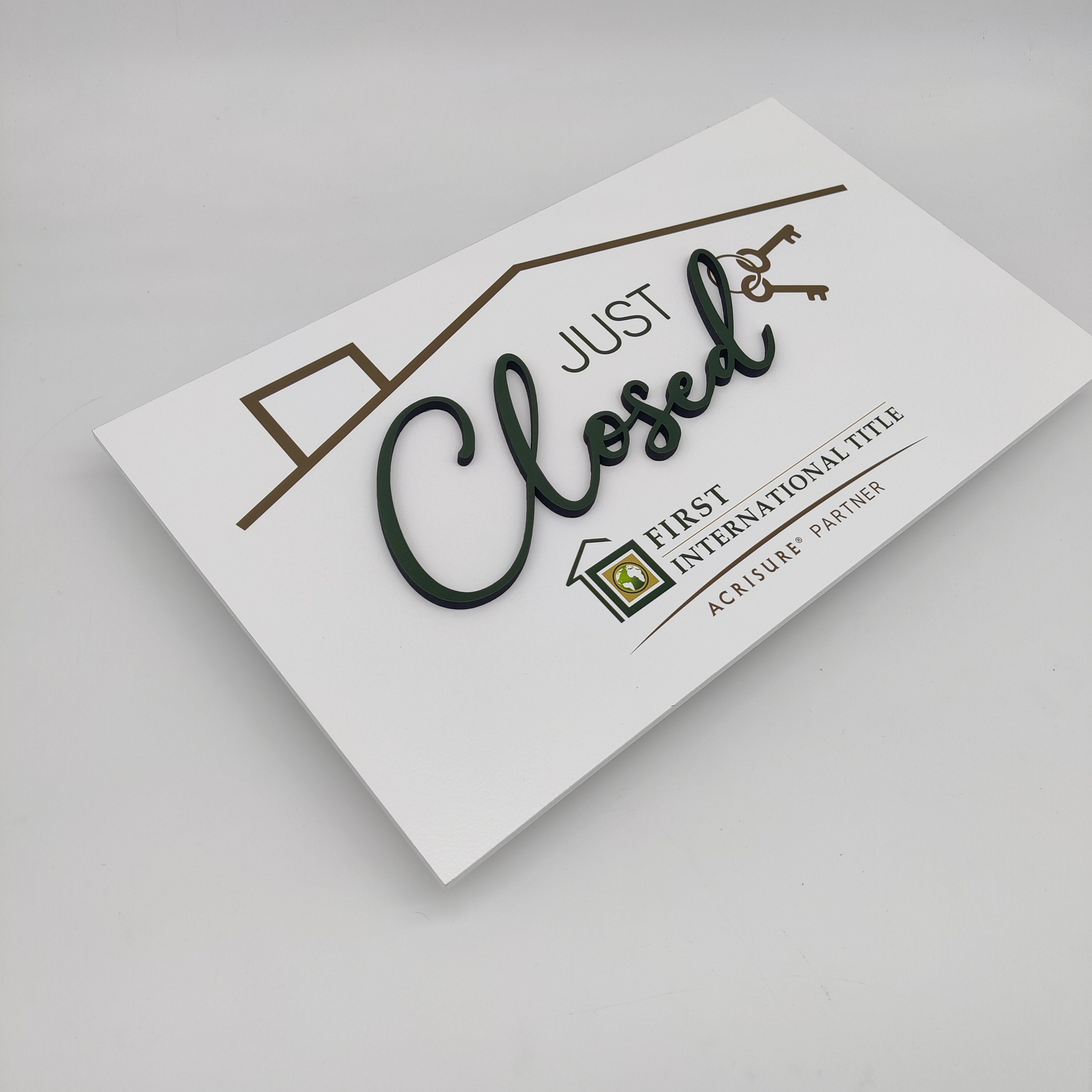 Closed Sign, Sold Wooden, Closing Gift Real Estate Agent Broker ...