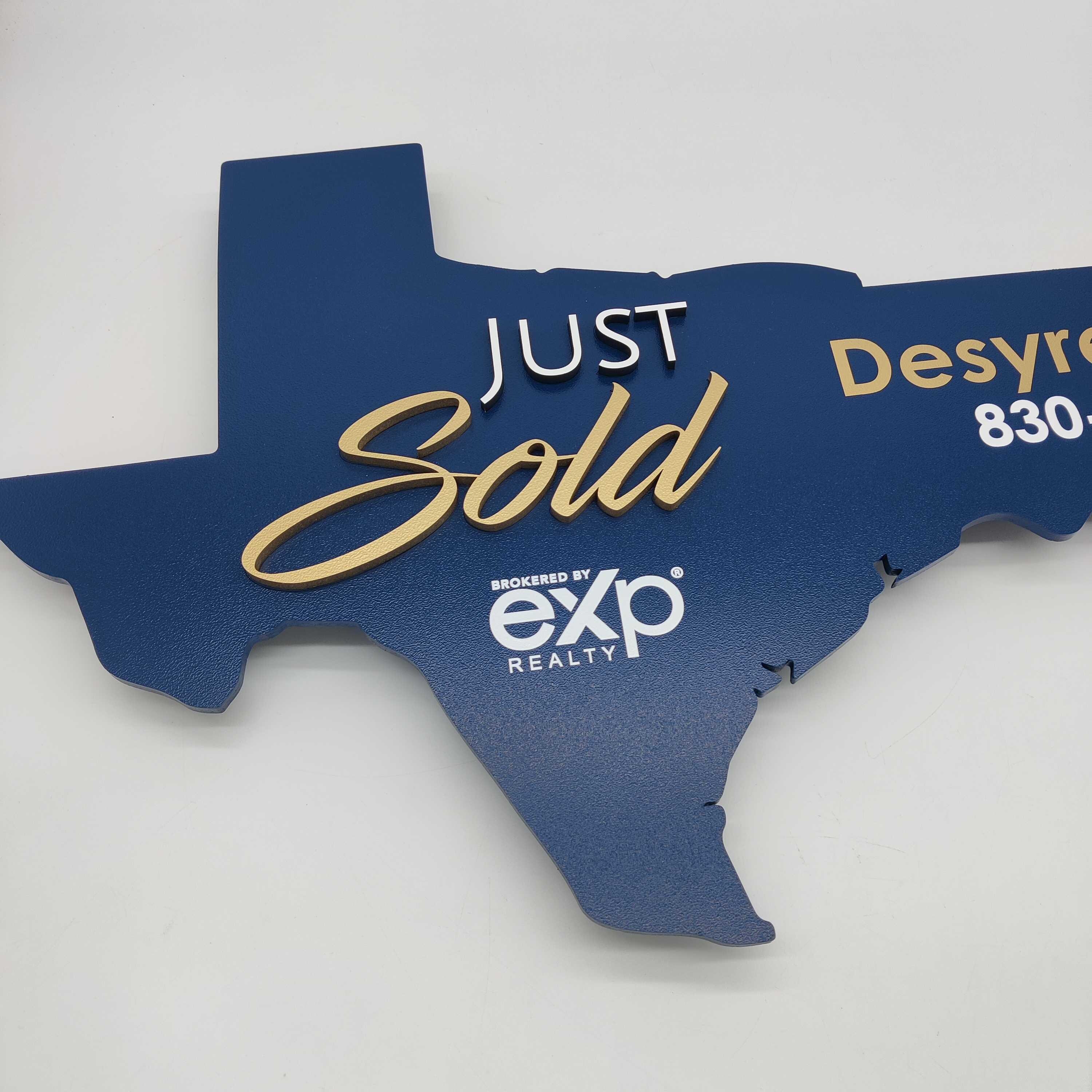 Just Sold Texas Sign, State USA 3D Realtor Closing Customs, Closing ...