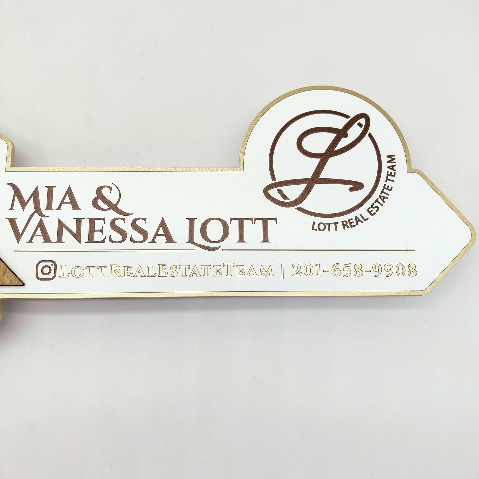 Just Closed Signage, Logo Key Sign, Gold Closing Photo Prop, Wood House ...