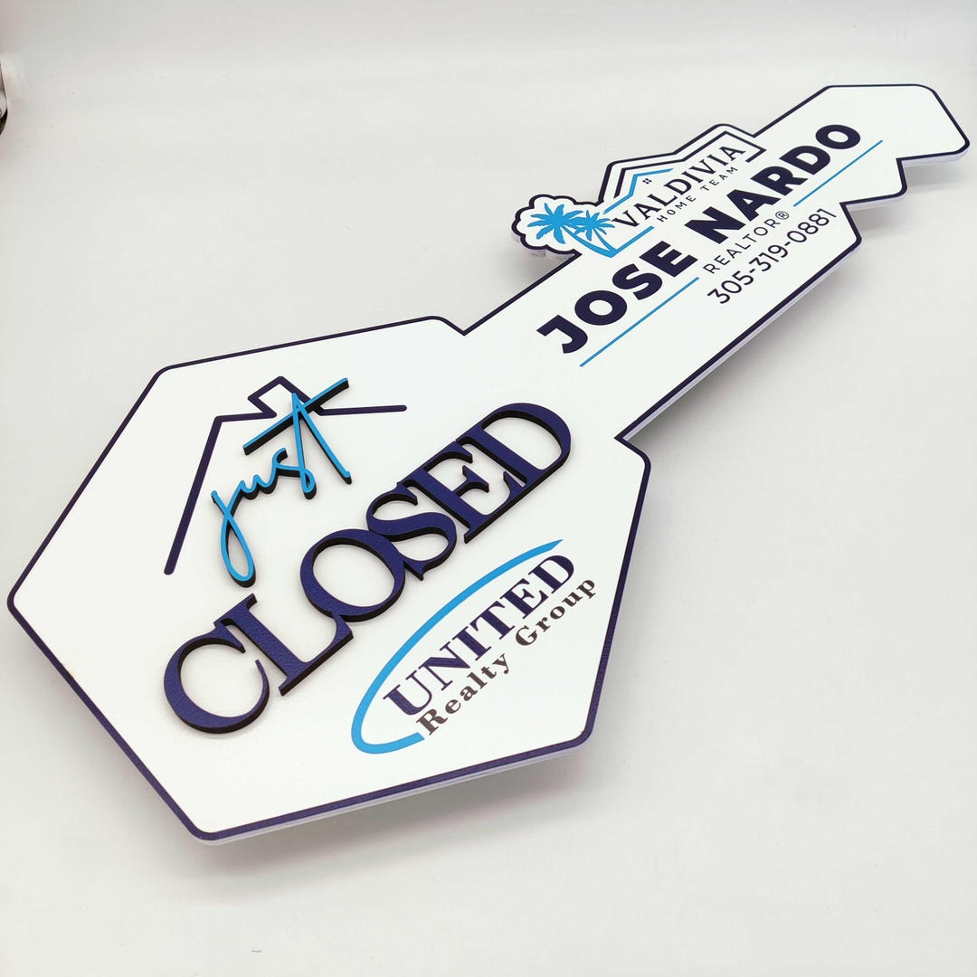 Just Closed on My New Home, Key Sold Sign, Closing Photo Prop, Modern ...