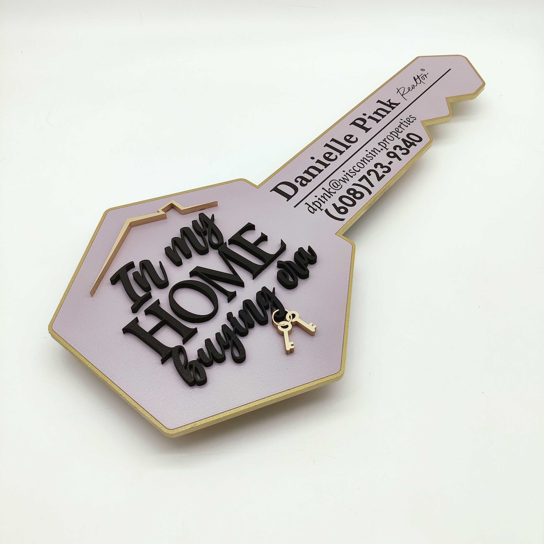 Just Closed, Key Sold Sign, Closing Photo Prop, Modern Key Sign for ...