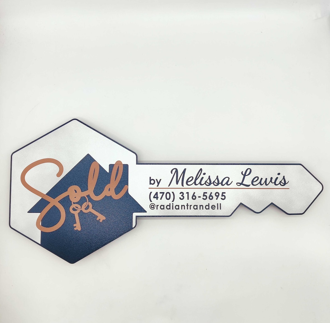 Sold Real Estate Sold Sign, Realtor Key Sign, Real Estate Marketing ...