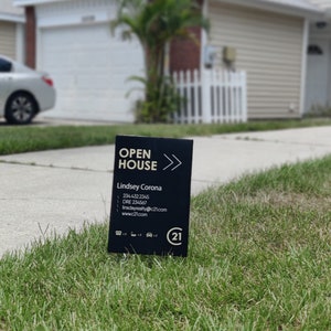 Custom Open House Vertical Sign, Open House Arrow Sign, Corrugated Open ...