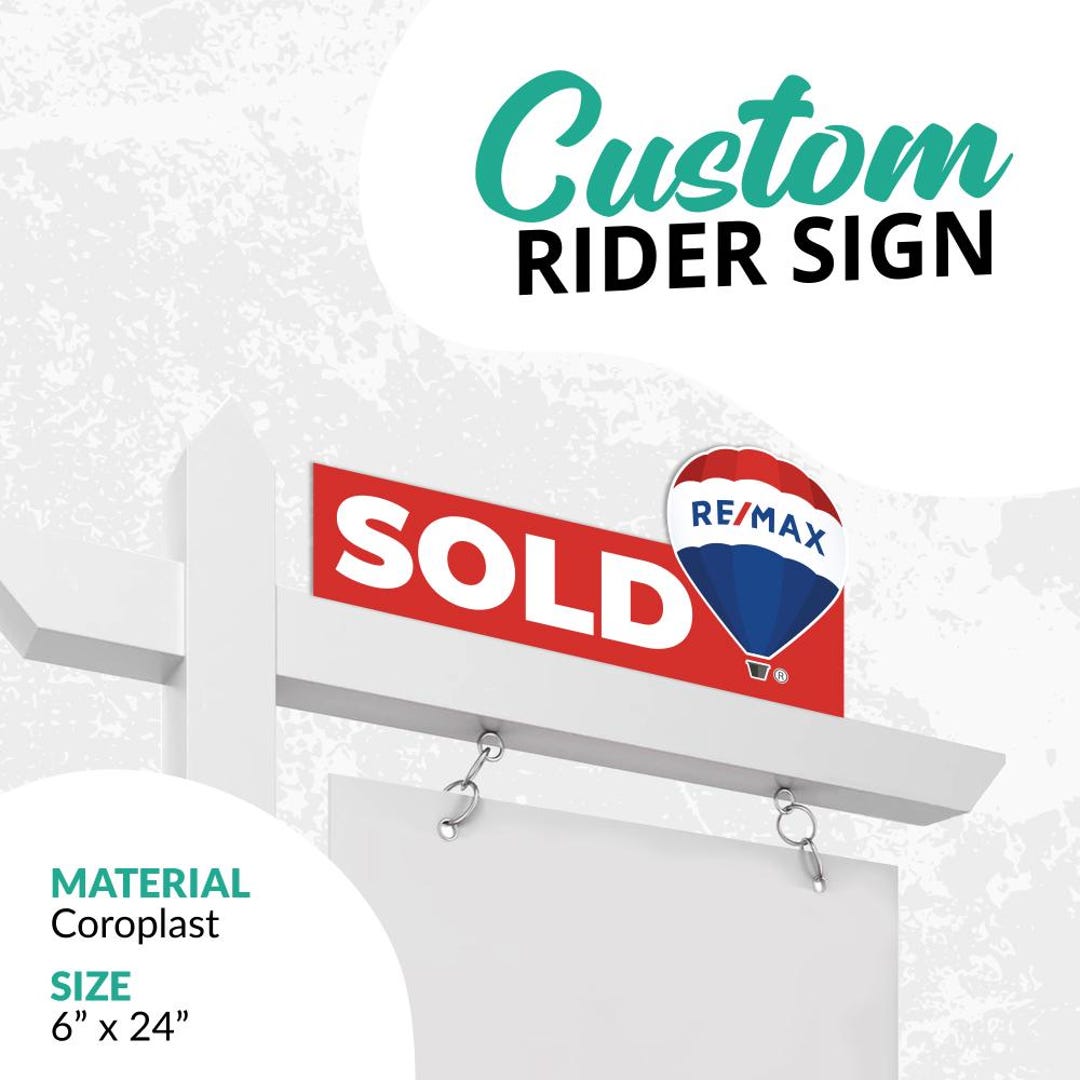 Sold Rider Sign 6"x24", Open House, House for Sale, for Sale, for Rent ...