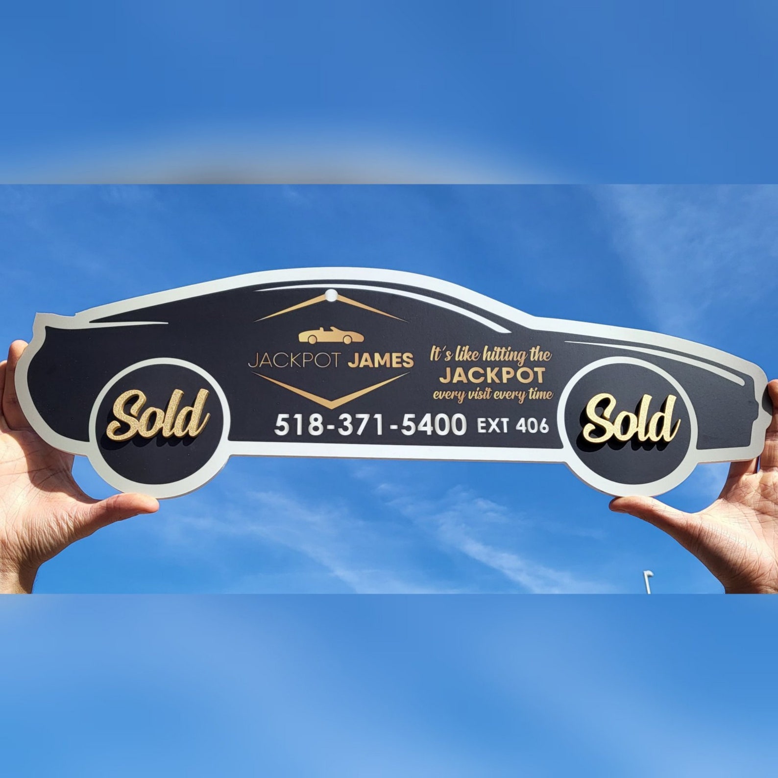 Custom CAR DEALERSHIP Sold Sign Care Salesman Gift Sold Car - Etsy