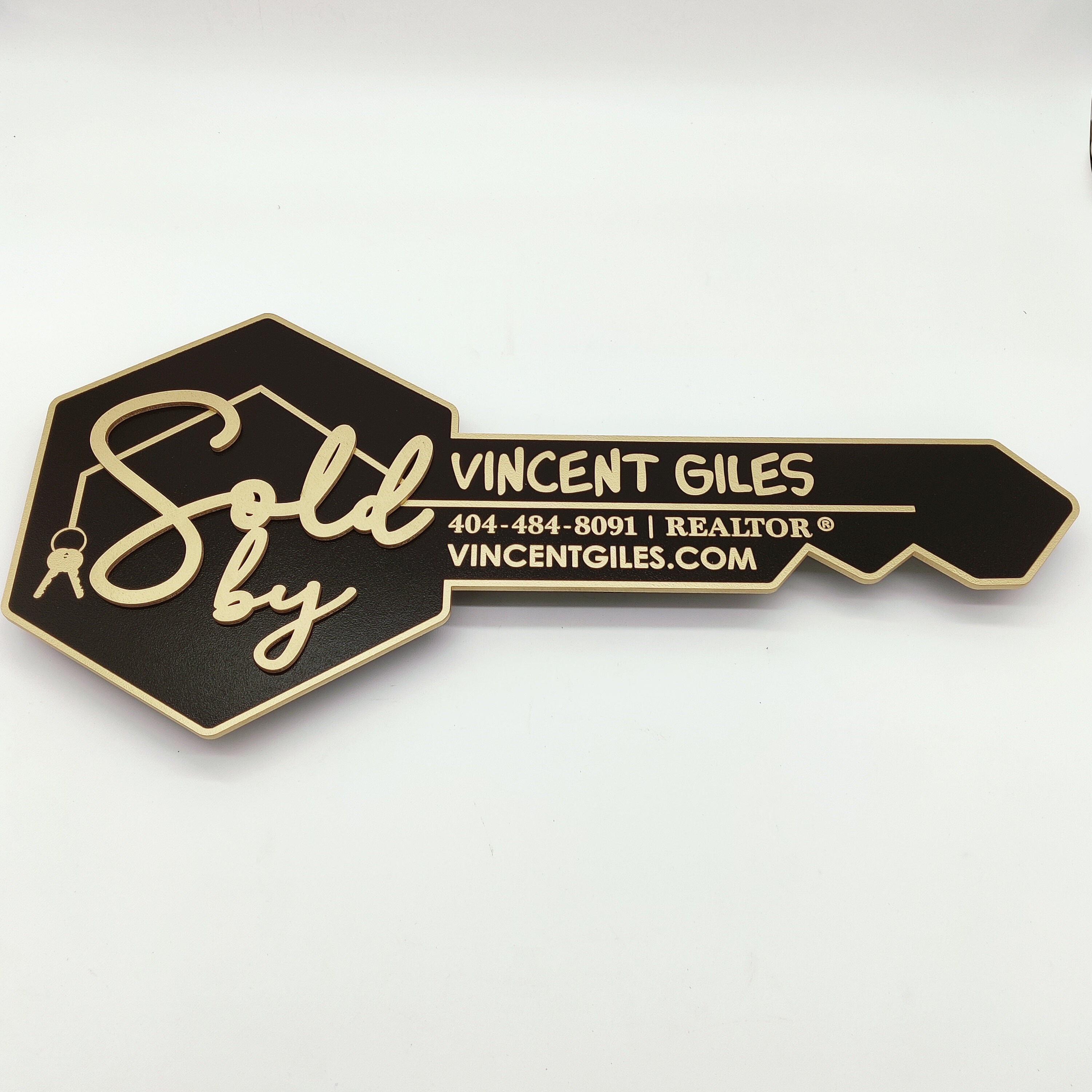 Key Sold by Sign, Gold Closing Photo Prop, 3D Key Sign for Realtors ...
