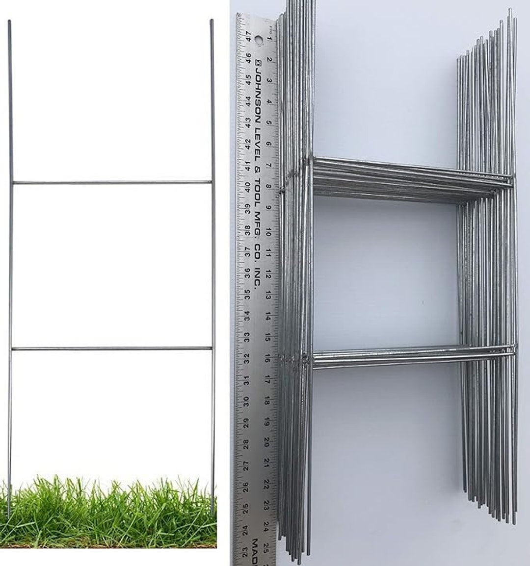 H Stakes / H Frame Yard Sign Stakes Metal, 30 X9.5 Heavy Duty 9 Gauge ...