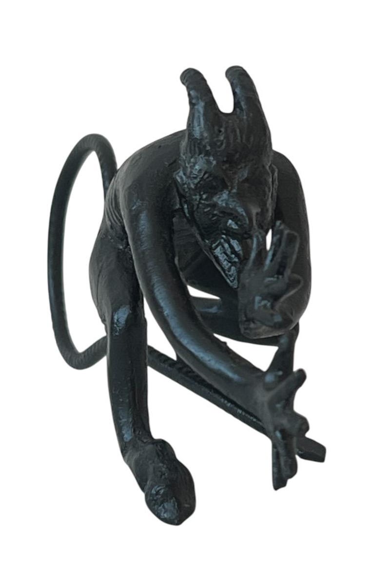 Antique Kasli Cast Iron Devil Figurine – Vintage USSR Sculpture, Gothic ...