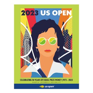 Official 2023 US Open Poster – Billie Jean King NYC Skyline – Designed ...