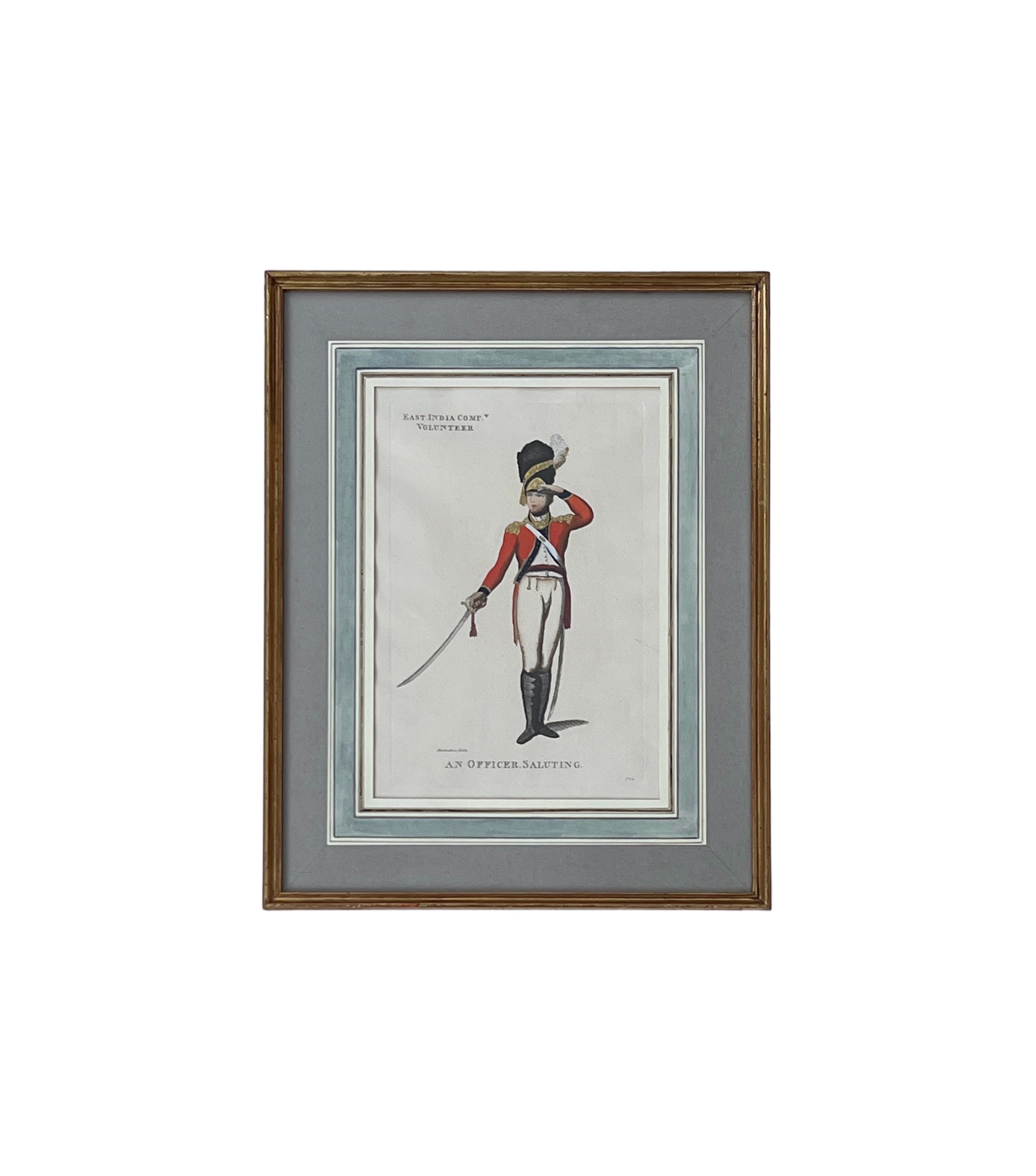 Thomas Rowlandson. Original Etching. Military Officer Uniform ...