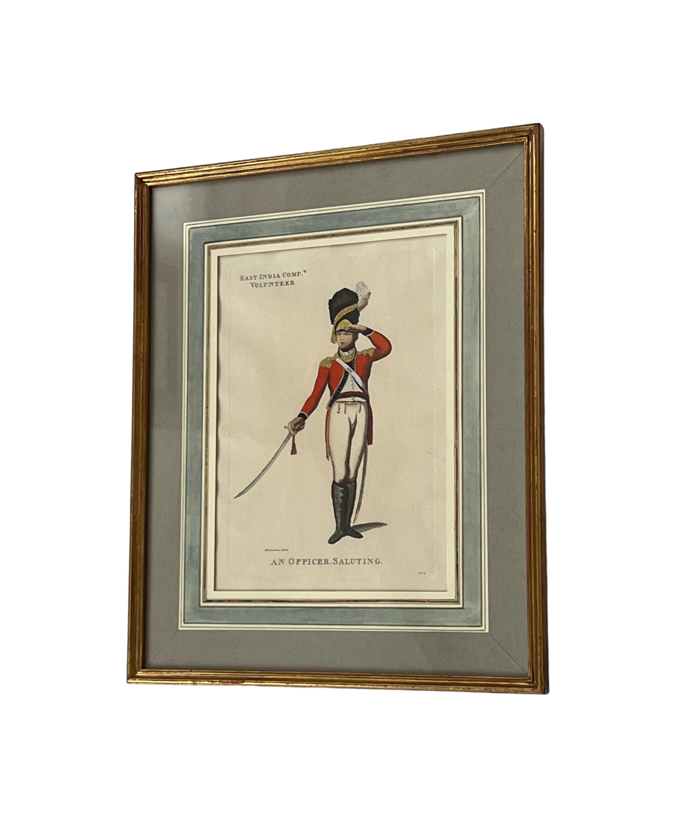 Thomas Rowlandson. Original Etching. Military Officer Uniform ...