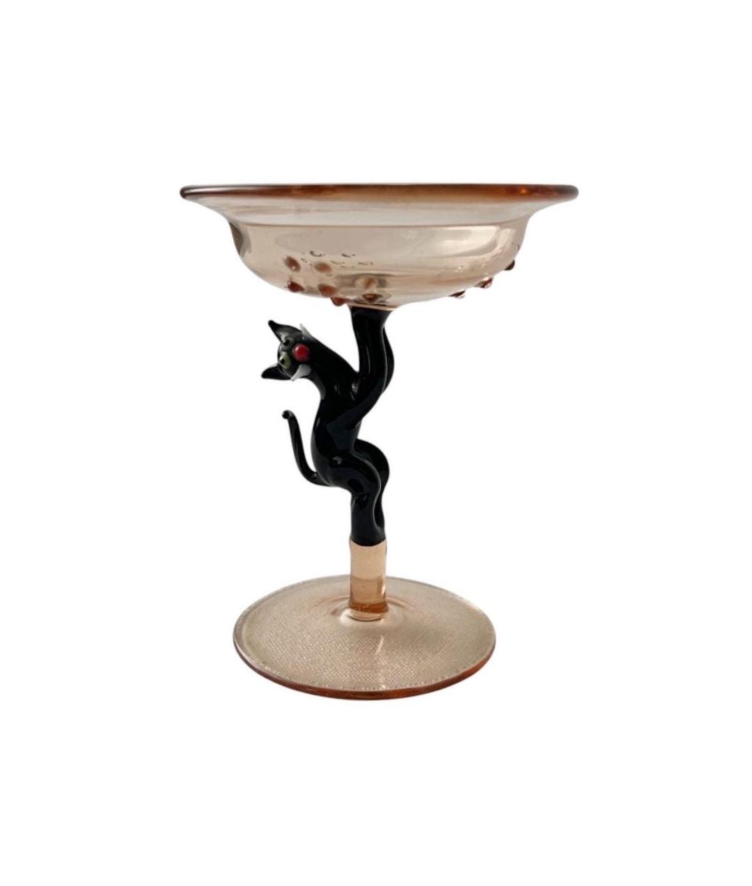 Lauscha Hand-blown Animal-stem Goblet, Black Cat, Circa 1910s–1920s - Etsy