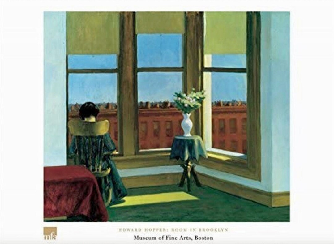 Edward Hopper, Room in Brooklyn, Original Exhibition Museum Poster. - Etsy
