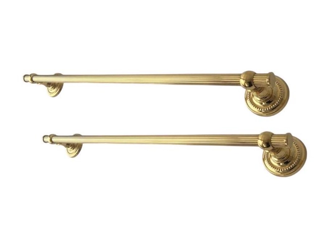 Set of 2 Vintage Gold-plated Brass Towel Rails – 1970s-80s West Germany ...
