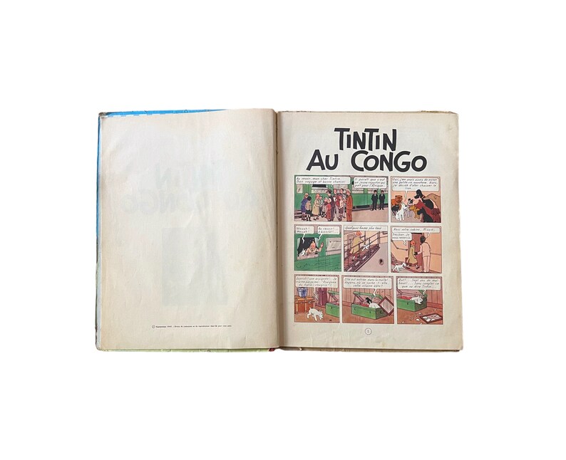 Les Aventures De Tintin. Tintin Au Congo. French. Book. Comics. Edition ...