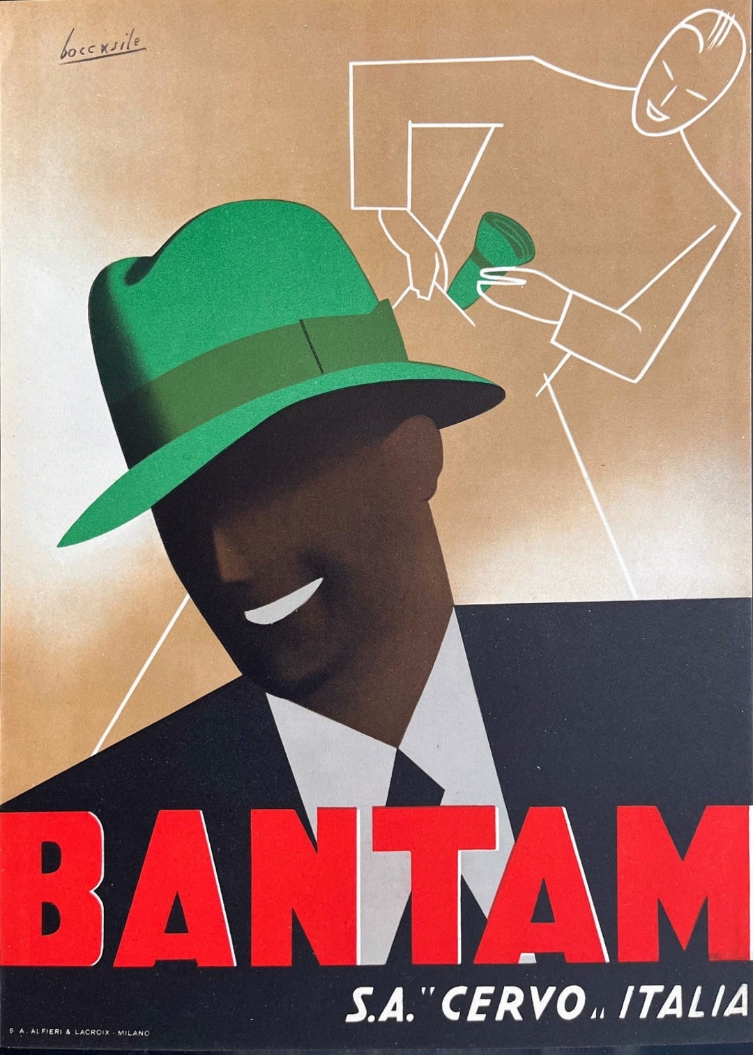 Bantam, Original Advertisement Poster, Gino Boccasile - Etsy