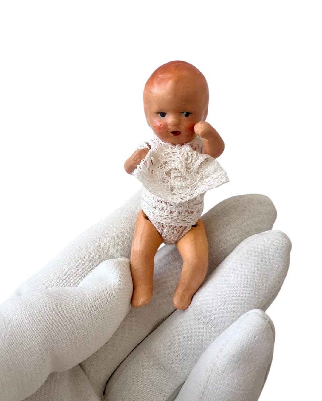 Antique Hertwig & Co. Miniature German Composition Baby Doll – 1920s ...