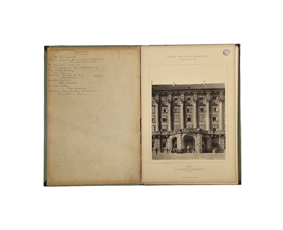 Antique German Architectural Book. barock-rococo-architektur by Robert ...