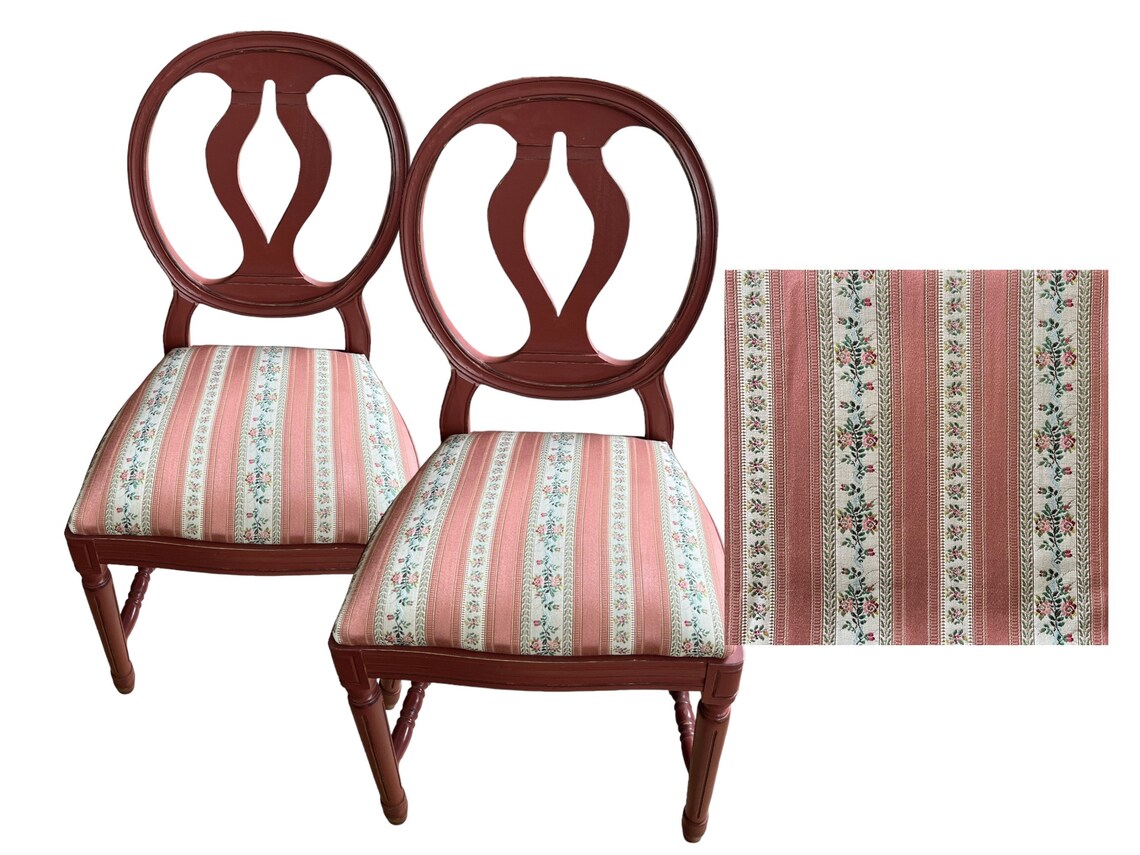 Regency Stripe Upholstery Fabric. Biedermeier Style. Damask - Etsy