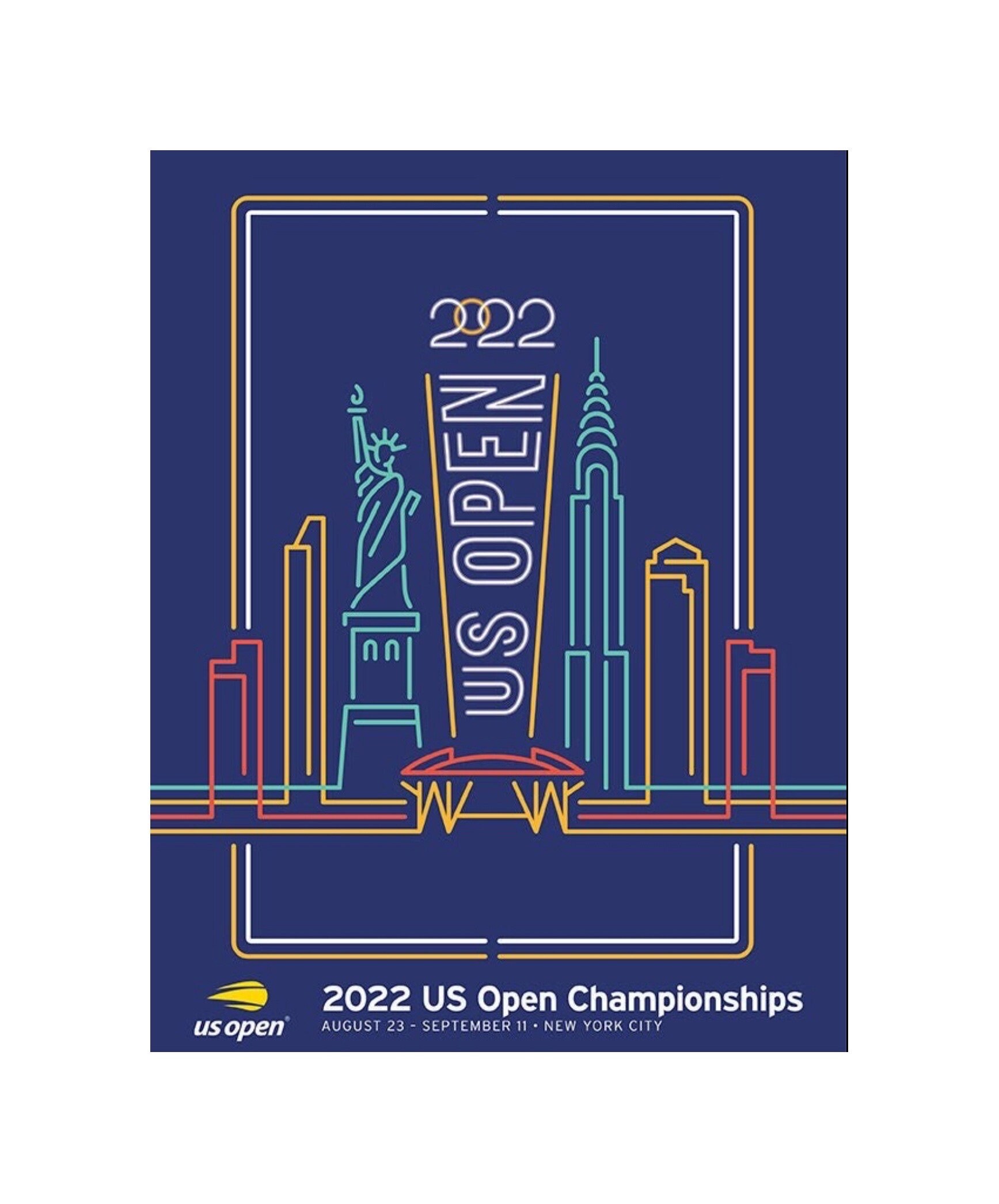 Original Official 2023 US Open Tennis Championships Poster - Etsy