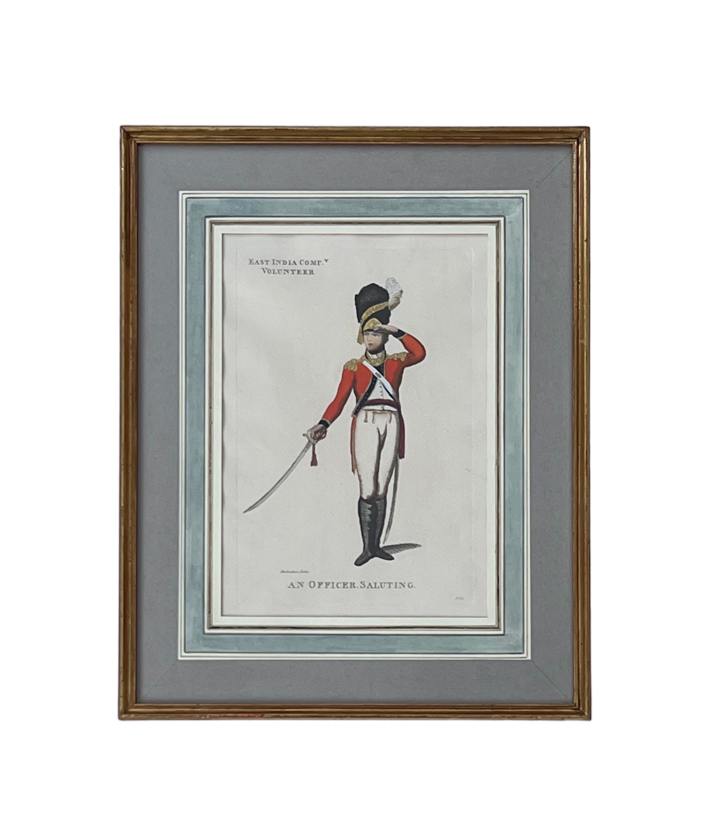 Thomas Rowlandson. Original Etching. Military Officer Uniform ...