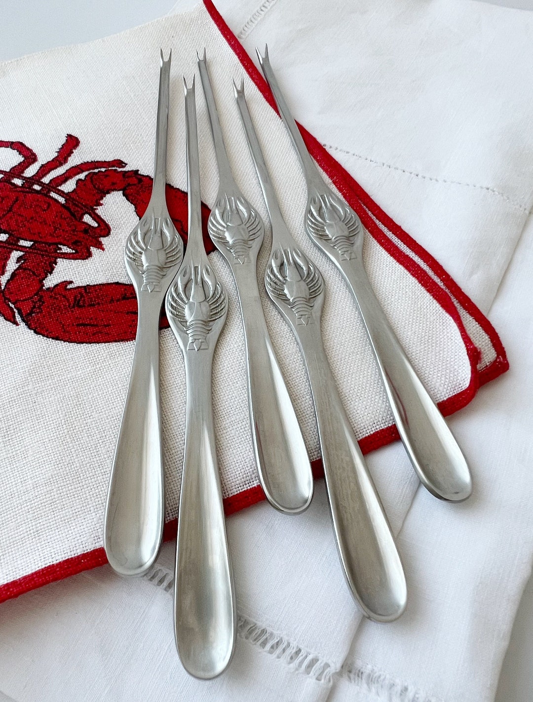 Vintage Set of Lobster Forks. Seafood and Shellfish Cutlery. - Etsy