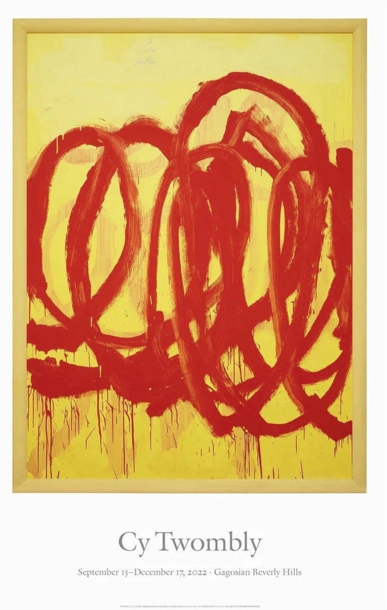 Cy Twombly, Original Exhibition Museum Poster. - Etsy Canada