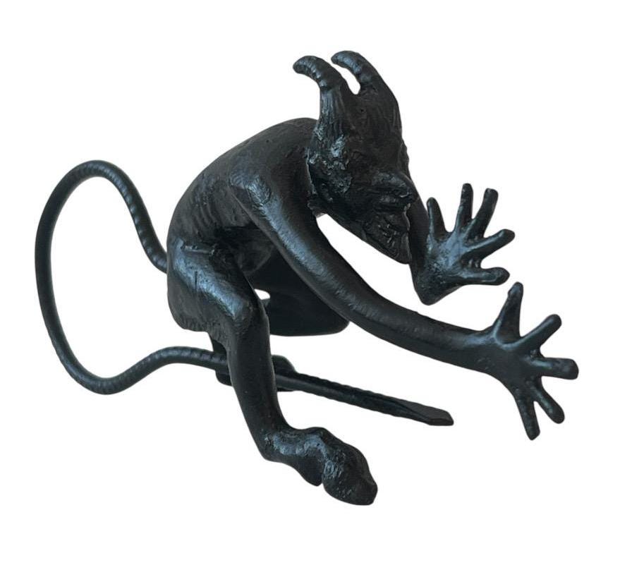 Antique Kasli Cast Iron Devil Figurine – Vintage USSR Sculpture, Gothic ...