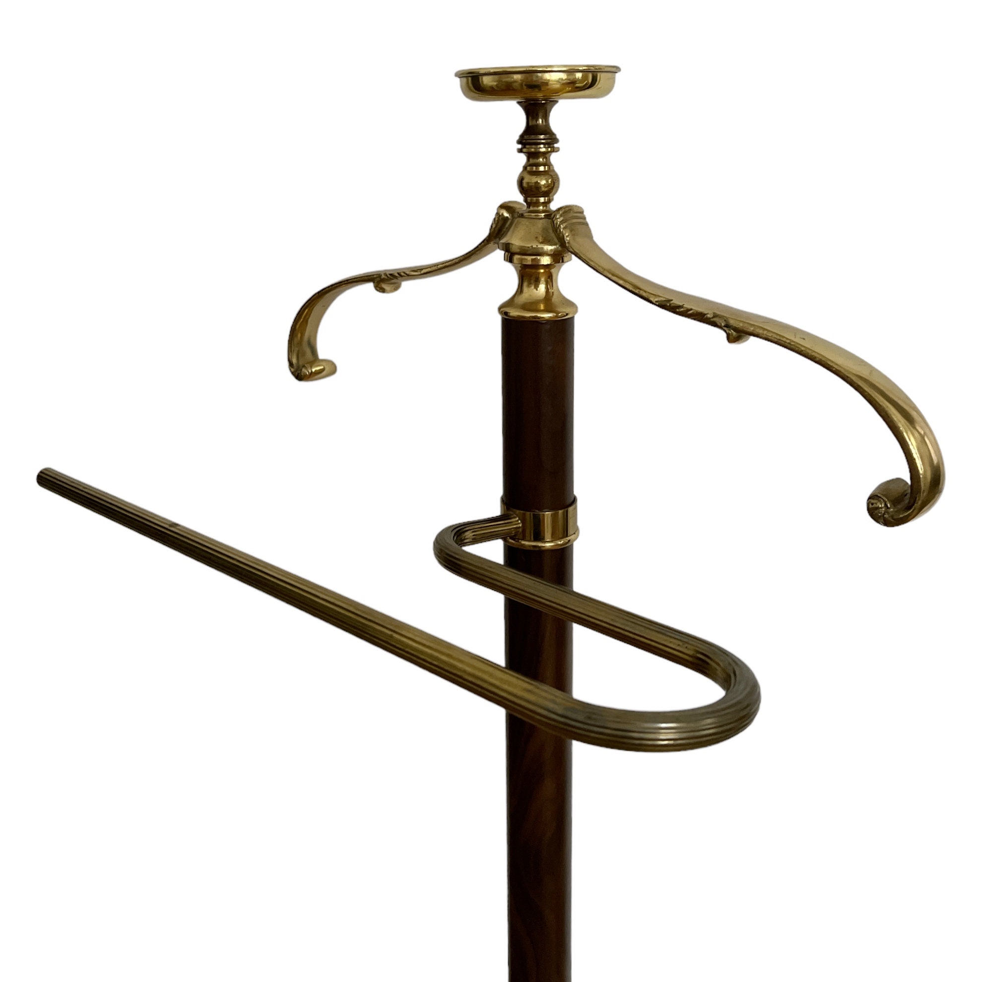 Vintage Brass Gentleman's Valet Stand. Mens Valet Dressboy. Butler. Mid ...