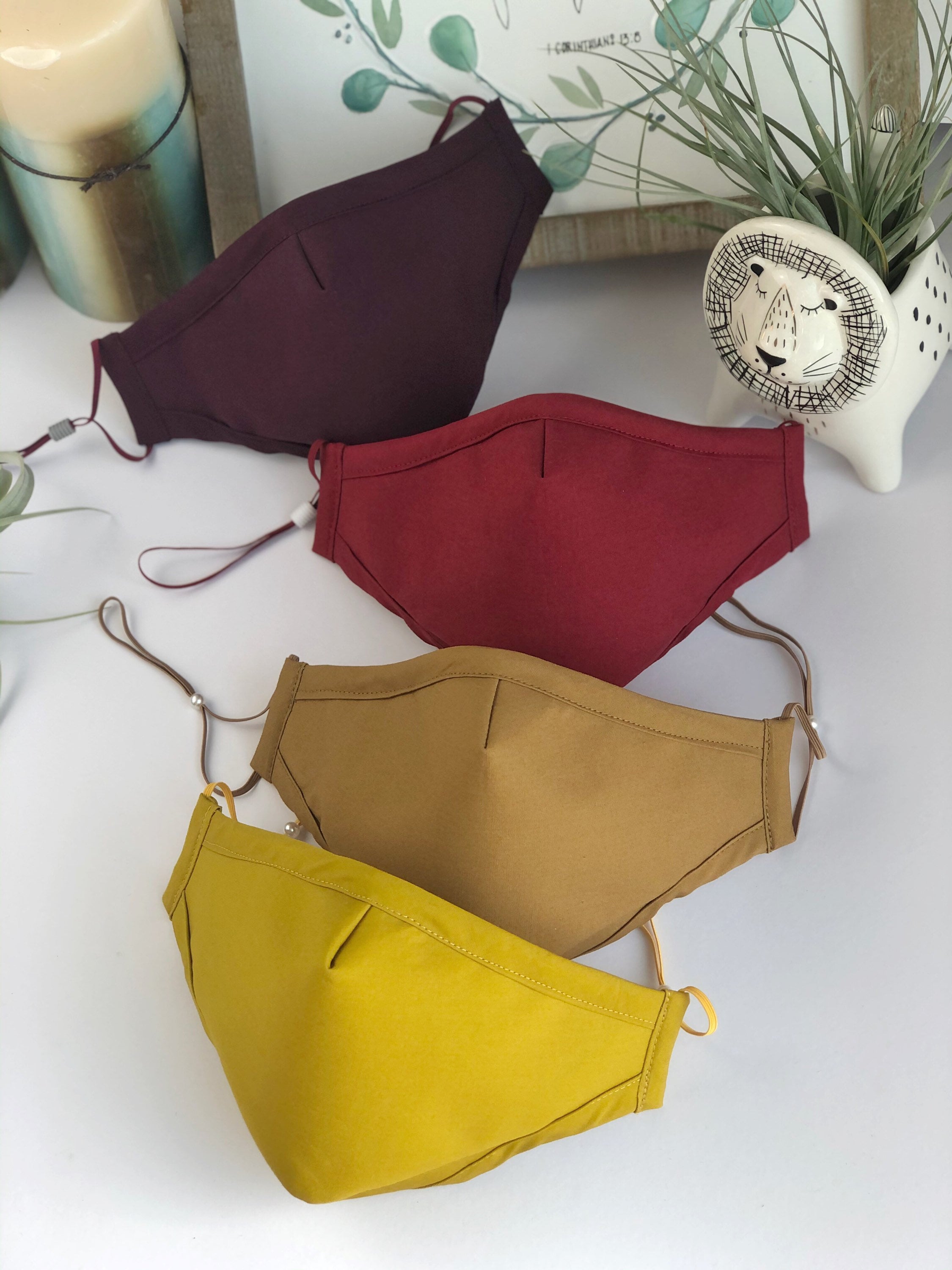 Couleurs automne uniques Masque facial en tissu w / Filtre poche 3 ...