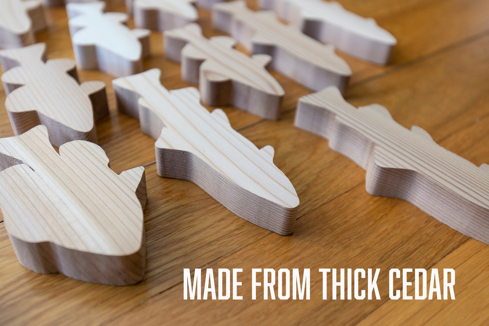 School of 24 Small Fish Wood Cutouts Fun Activity for Kids and Adults ...