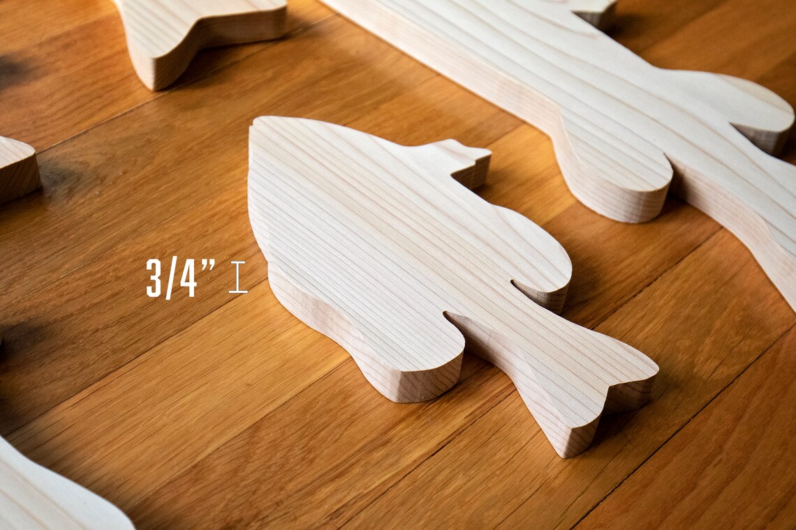 Handmade Extra Large Fish Cutouts From Thick Cedar - Etsy