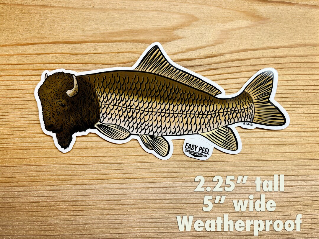 Buffalo Carp Sticker Design by Ryan Ebert - Etsy