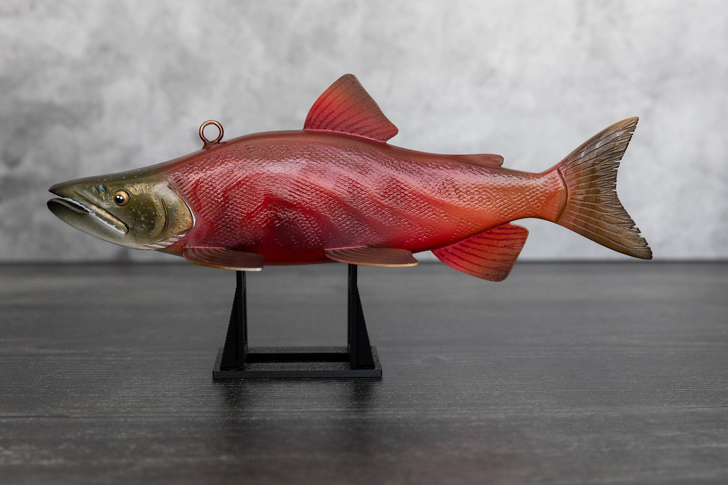 Sockeye Salmon Fish Decoy — Collectible Handmade by Ryan Ebert - Etsy