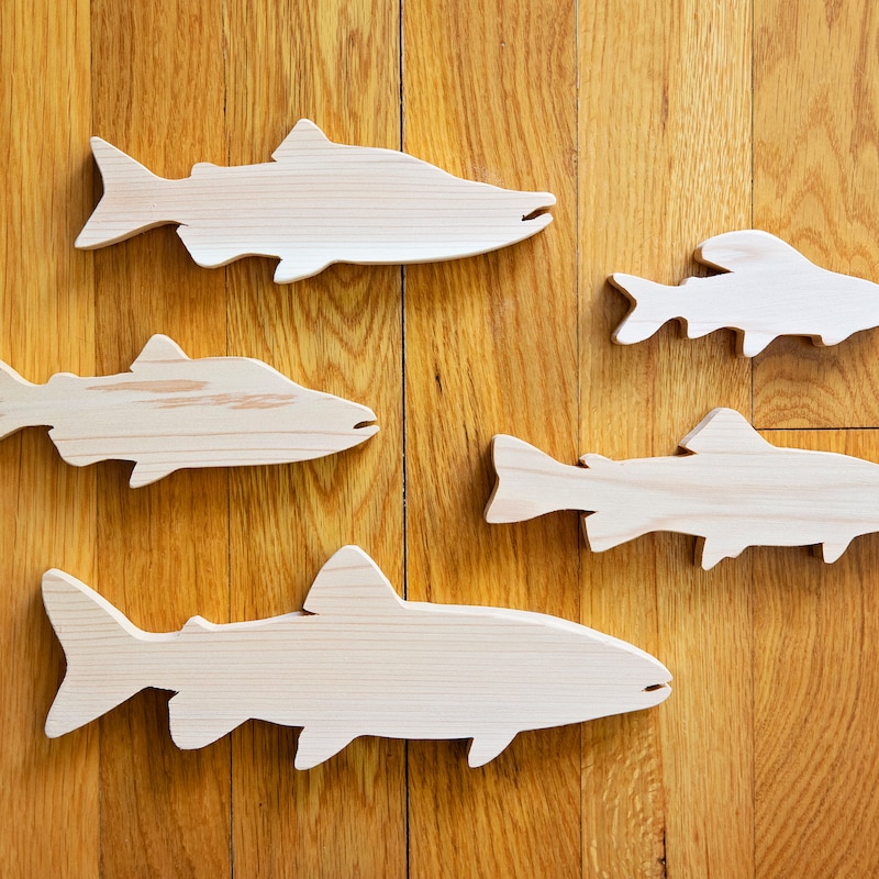 Wooden Salmon - Etsy