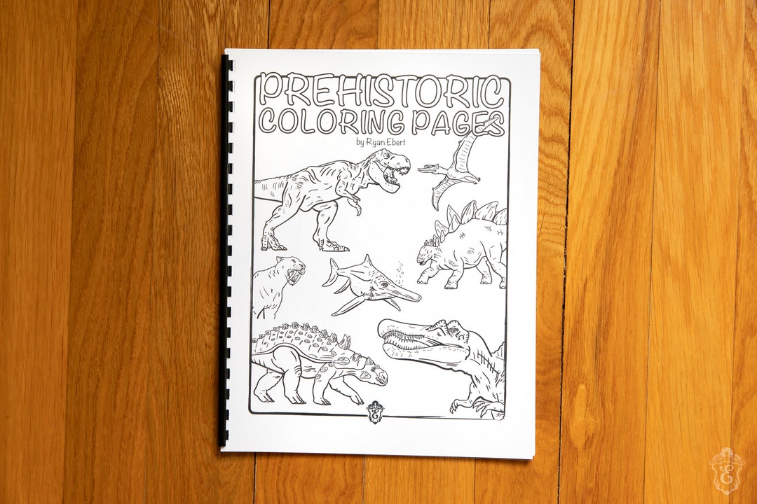 Prehistoric Animals and Dinosaur Coloring Book by Ryan Ebert - Etsy
