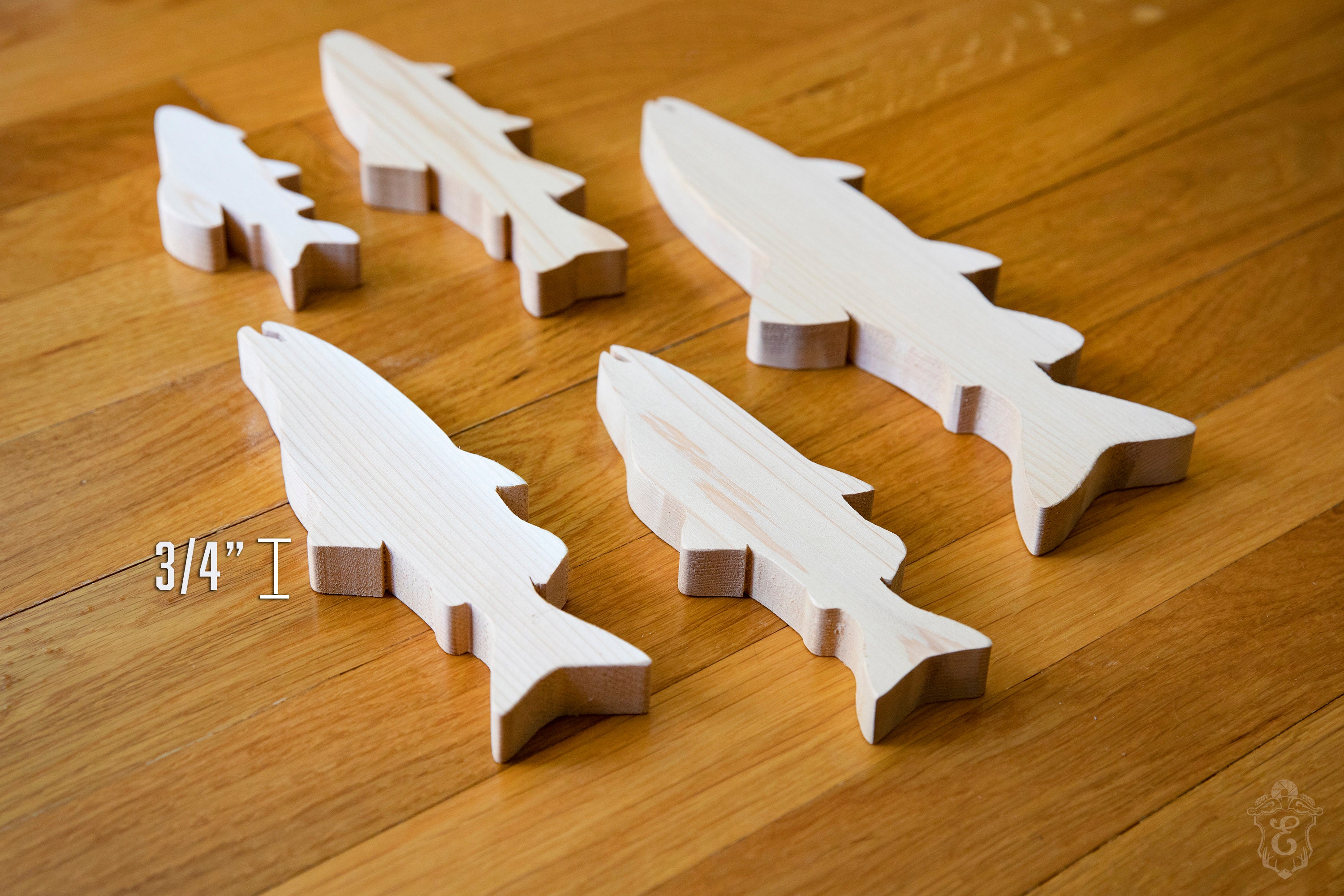 Handmade Trout Salmon Wood Fish Cutouts Fun Kids Activity - Etsy