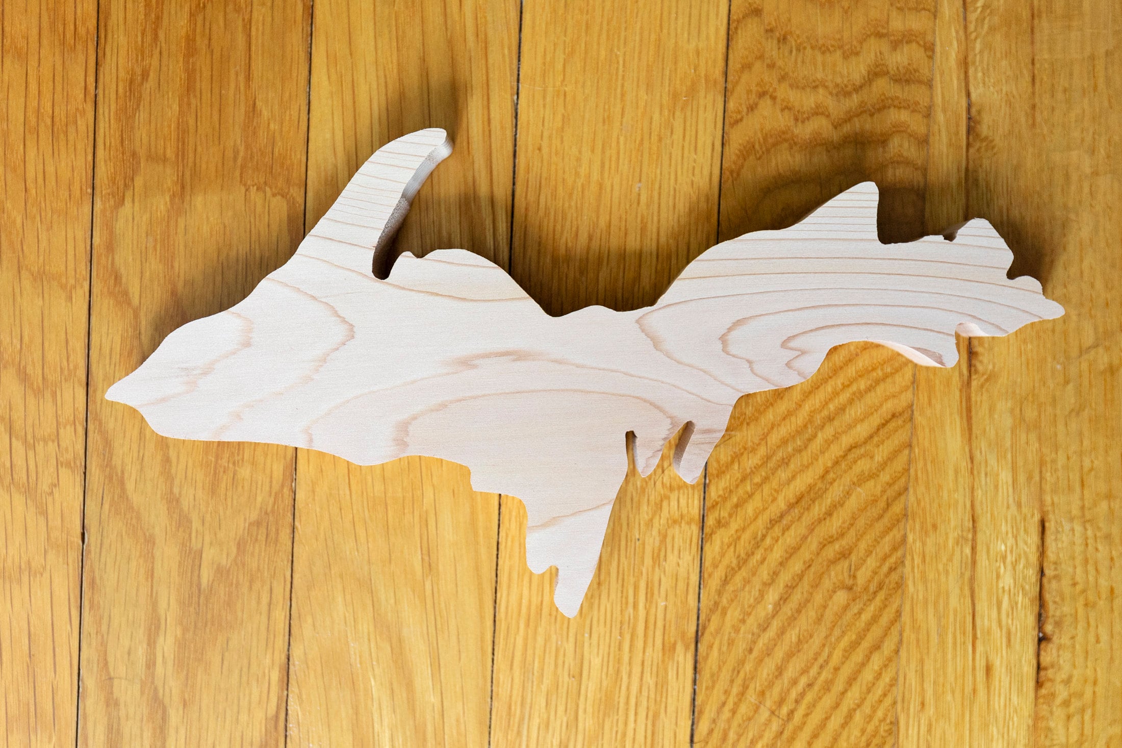 Large Upper Michigan Cutout From Thick Cedar Wood - Etsy