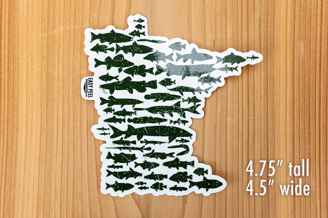 Fish of Minnesota Sticker Design by Ryan Ebert - Etsy