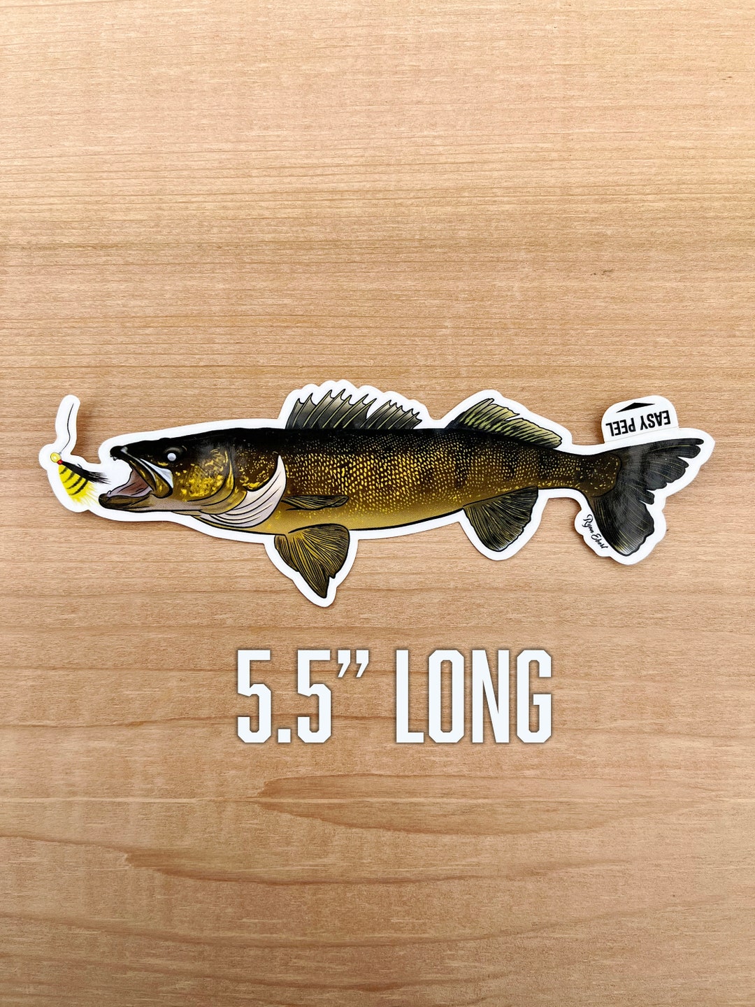 Walleye Sticker Design by Ryan Ebert - Etsy
